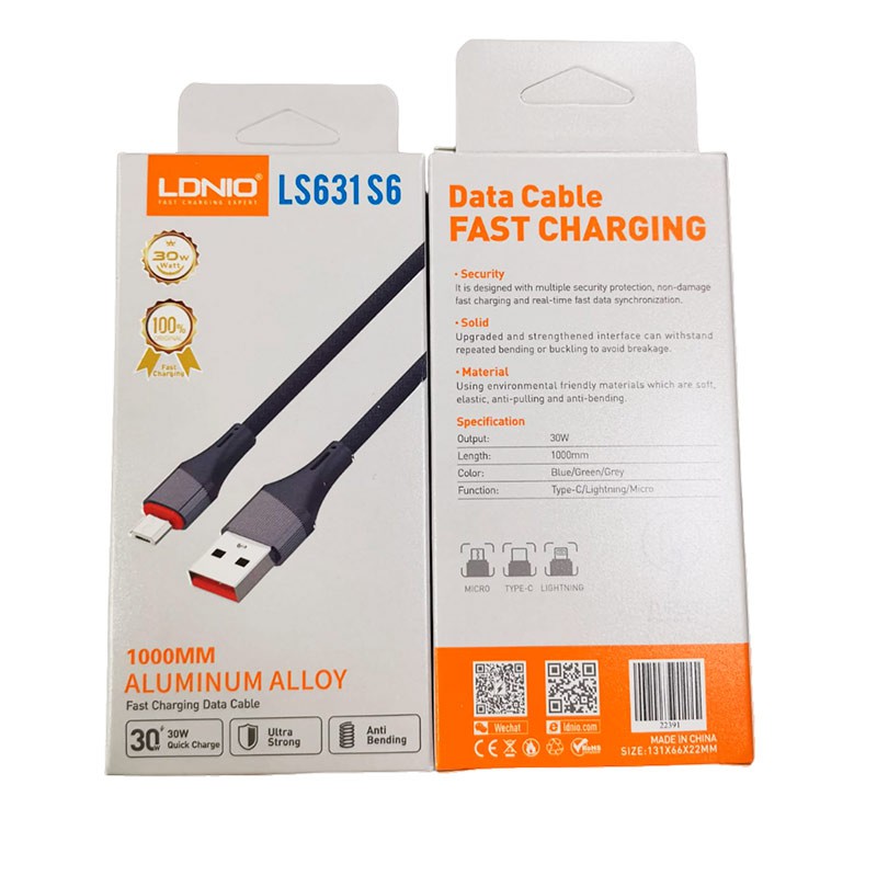 Cable micro usb carga rápido 30W 1 metro – Techline507
