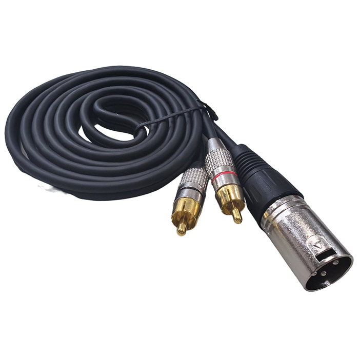 Cable De Audio Xlr Macho A 2 Rca Macho 1.5Metro – Techline507