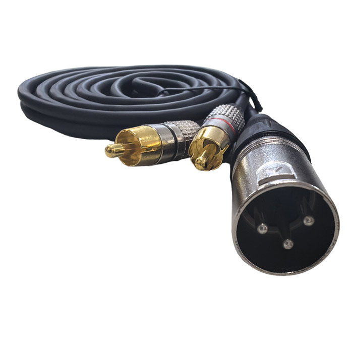 Cable De Audio Xlr Macho A 2 Rca Macho 1.5Metro – Techline507