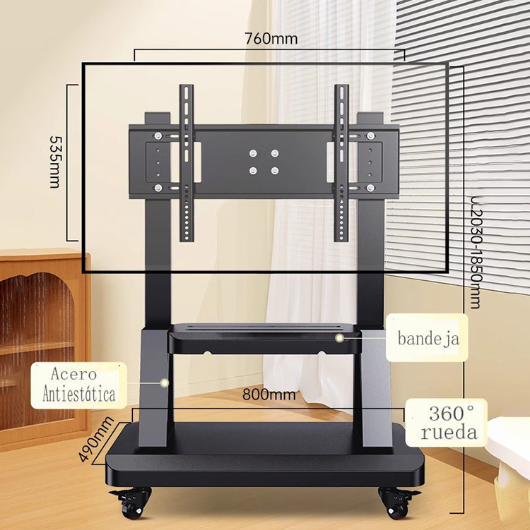 Soporte de tv de 40″-90″ con rueda – Techline507