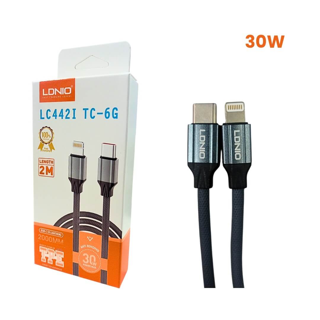 Cable de carga USB-C a IPhone de 30W LC4421 TC-6G – Techline507